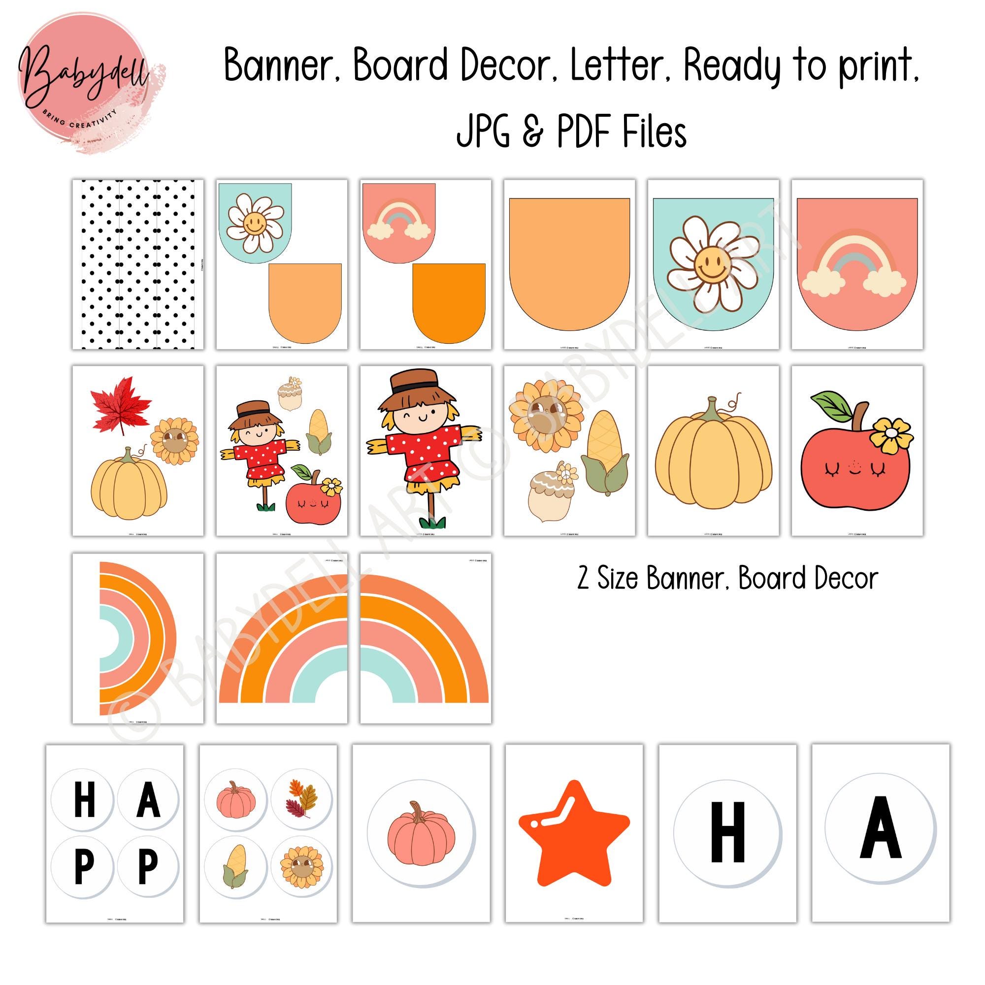 Groovy Fall Bulletin Board Kit | Friendship Bracelet-themed Autumn ...