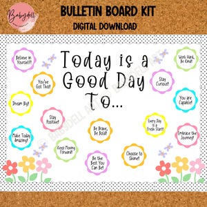 Motivational Classroom Bulletin Board Kit: Positive Decor (digital ...