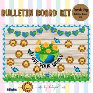Earth Day Bulletin Board Classroom Display Door Decor Kit. LOVE YOUR ...