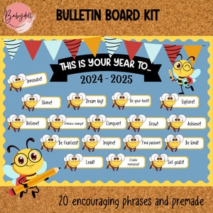 Back to School Bulletin Board Kit | This is Your Year to | New Year New ...