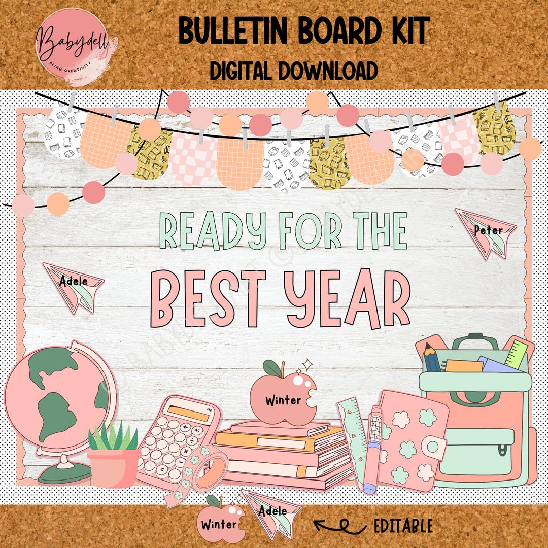 Back to School Bulletin Board Classroom Decor Pink Back to School ...