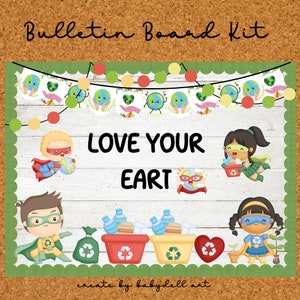 Earth Day Superheroes Bulletin Board Kit: Classroom Decor - Etsy