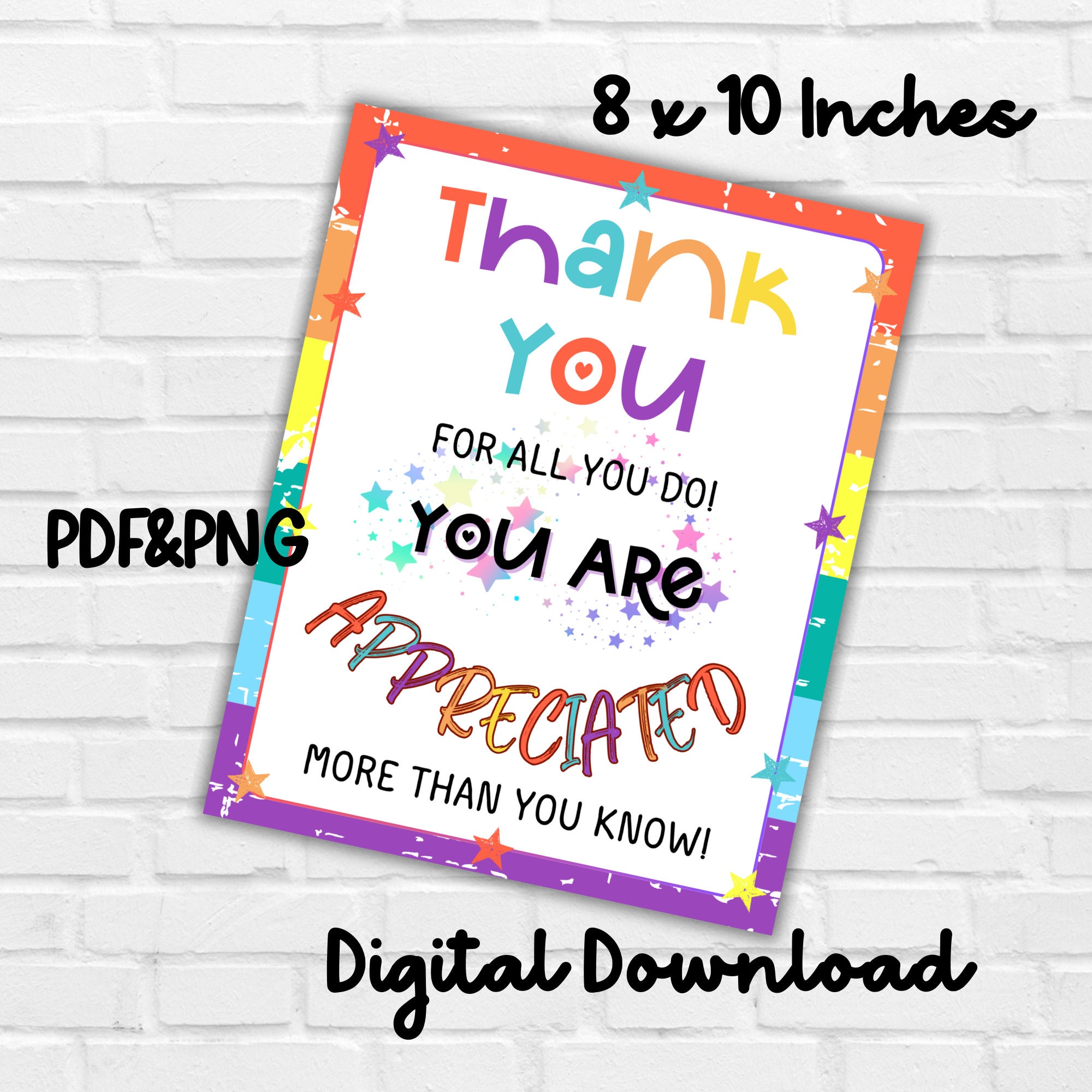 Employee Appreciation Day Sign Printable, Thank You Sign, Appreciation ...