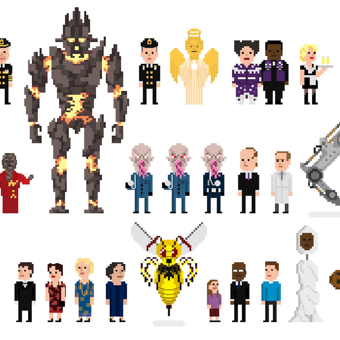 Pixel 8 Bit 10th Doctor Who Poster Open Edition Version - Etsy