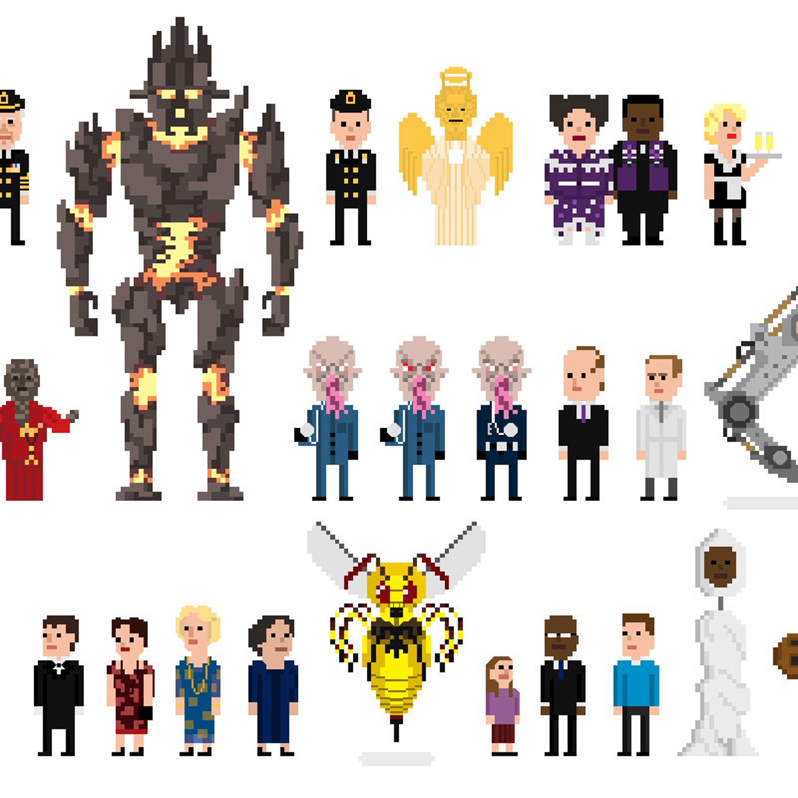 Pixel 8 Bit 10th Doctor Who Poster Open Edition Version - Etsy