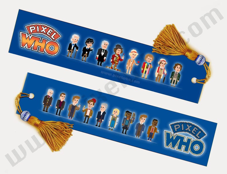 Every Doctor Bookmark [8-bit Pixel Art Style] - UPDATED 2025 - Etsy