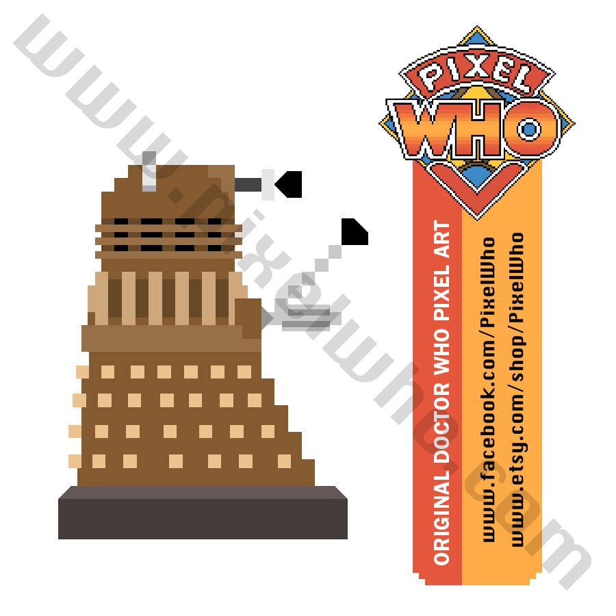 Pixel 8 Bit Doctor Who Dalek Sticker - Etsy UK