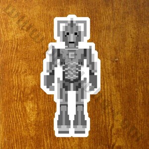 Pixel 8 Bit Doctor Who Cyberman Sticker - Etsy