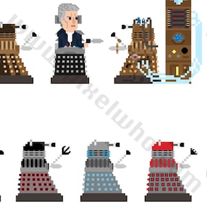 Every Dalek Ever Poster [8-bit Pixel Art Style] - UPDATED 2024 - Etsy