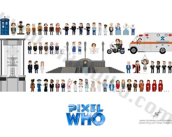 Pixel 8 Bit 10th Doctor Who Poster Open Edition Version | Etsy