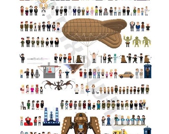Pixel 8 Bit 10th Doctor Who Poster Open Edition Version | Etsy