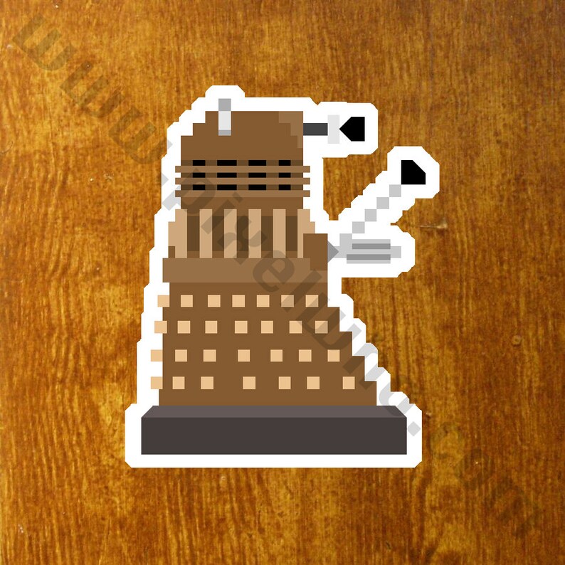 Pixel 8 Bit Doctor Who Dalek Sticker - Etsy Israel