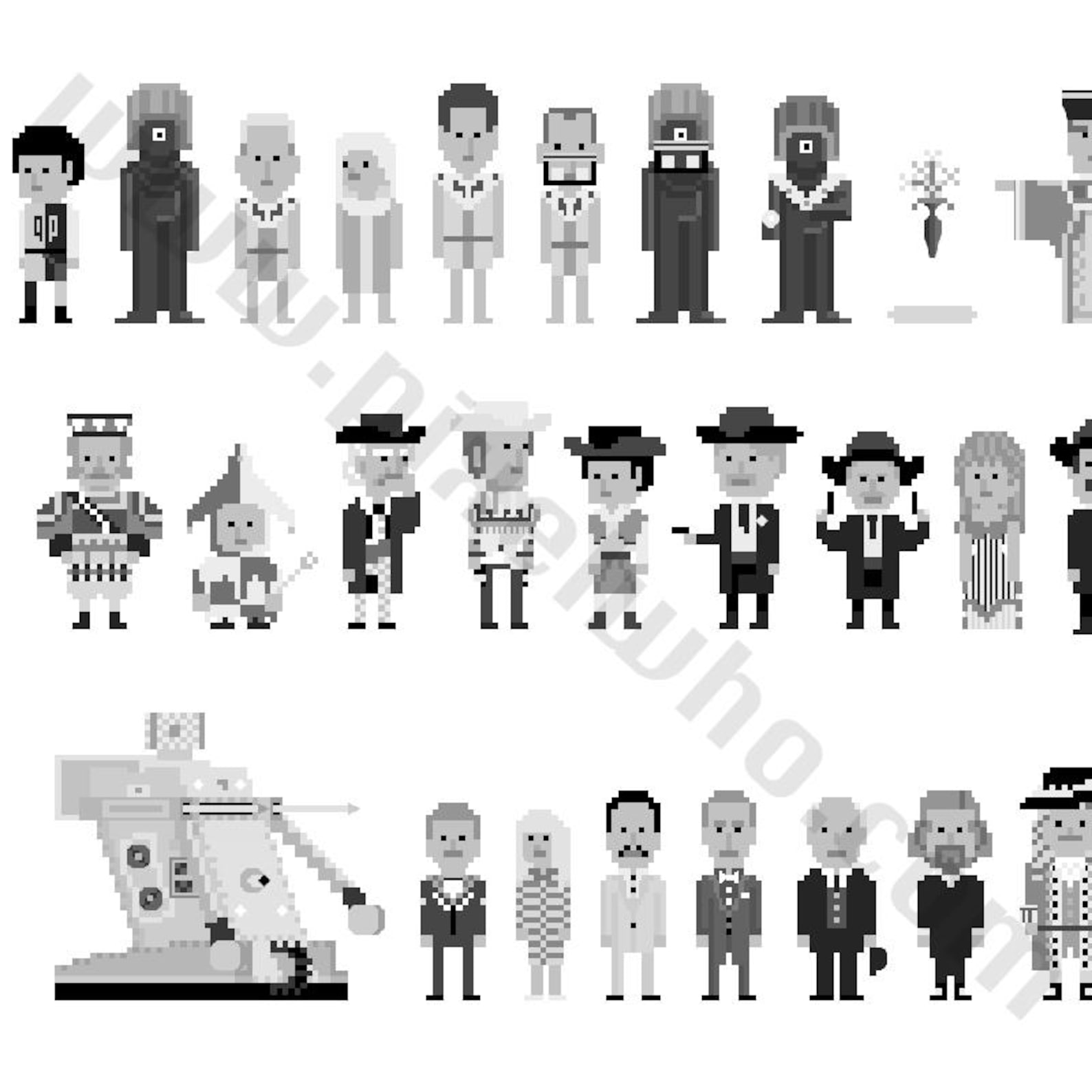 1st Doctor Who Poster - Limited Edition [8-bit Pixel Art Style] - Etsy