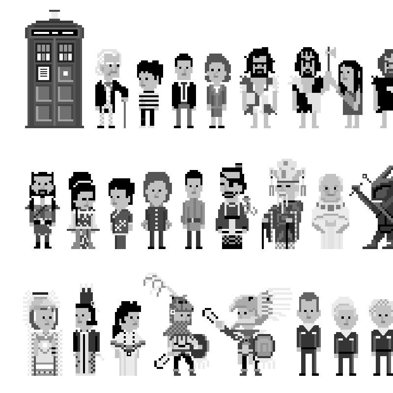 Pixel 8 Bit 1st Doctor Who Poster - Etsy UK