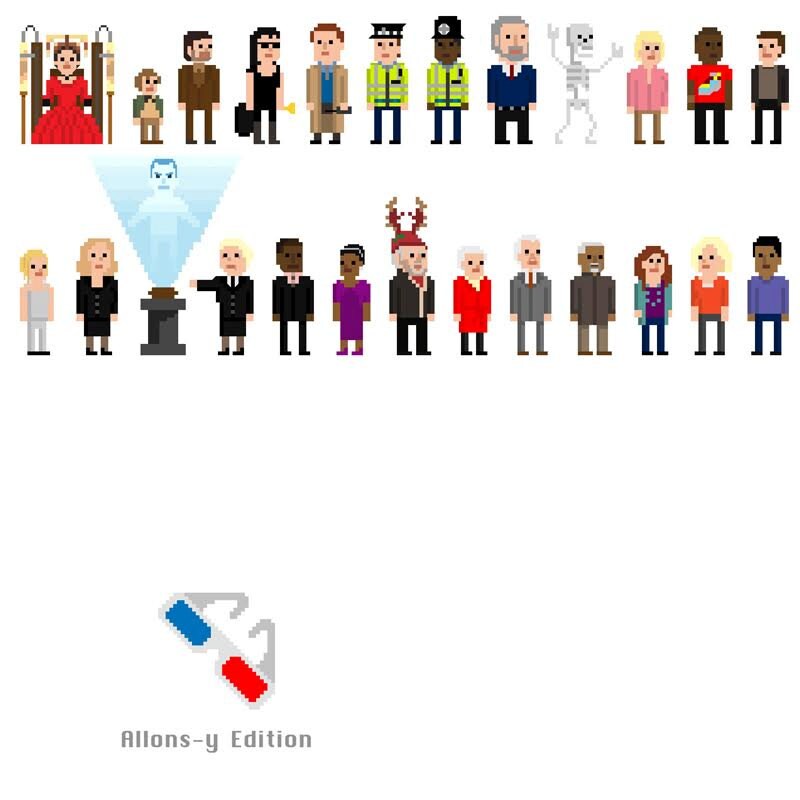 Pixel 8 Bit 10th Doctor Who Poster Open Edition Version - Etsy