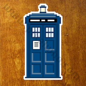 Doctor Who Vinyl Sticker [8-bit Pixel Art Style] - Etsy UK
