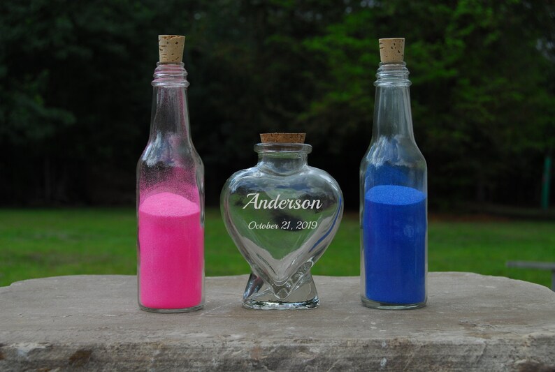 2 3 or 4 Person Personalized Heart Unity Sand Ceremony Set - Etsy