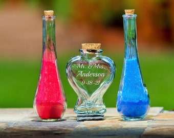 Heart Unity Sand Ceremony Set 3 Piece Set Teardrop and 2 of Our 125 100 ...