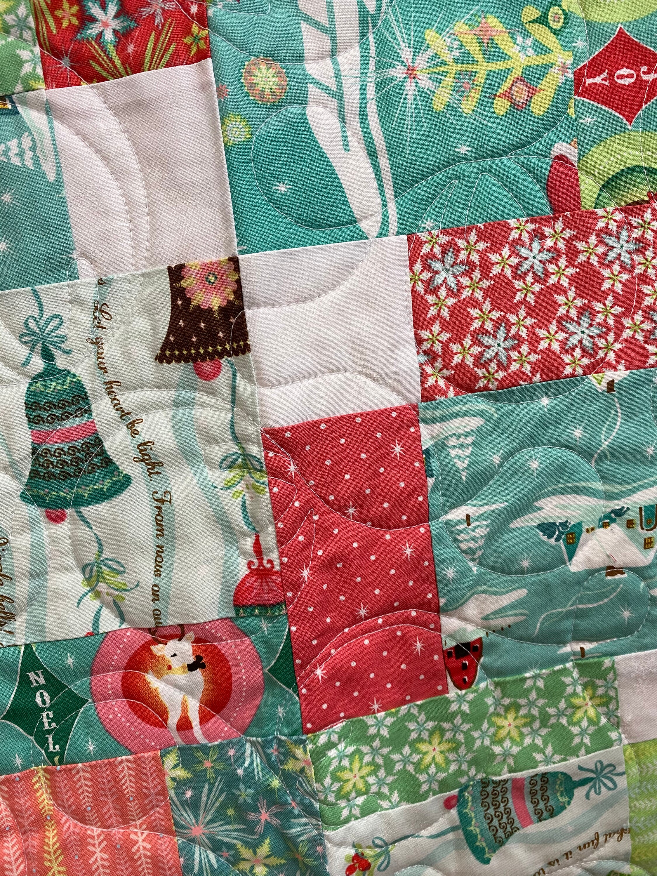 Christmas Throw Quilt Handmade Patchwork Blanket - Etsy
