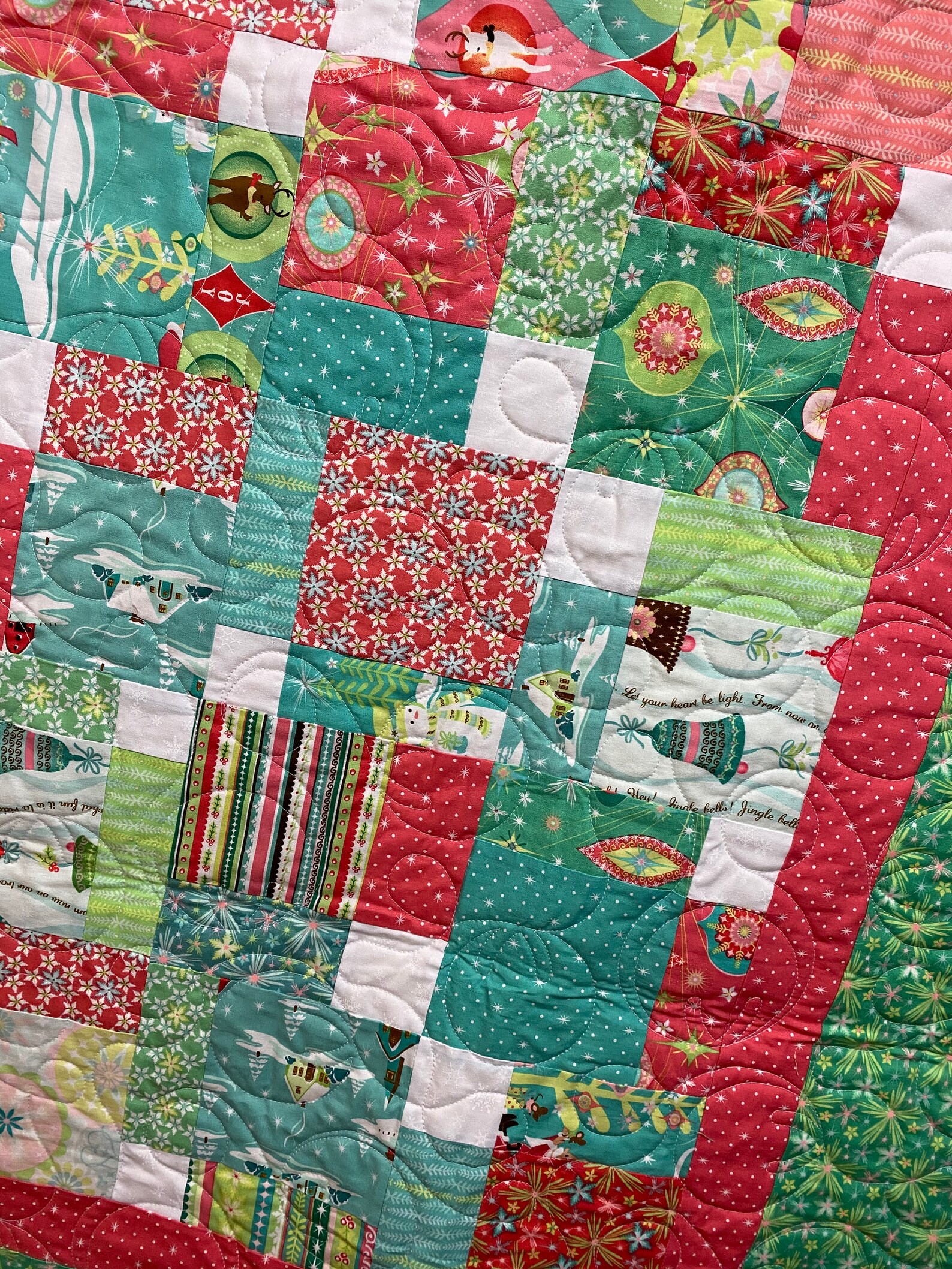 Christmas Throw Quilt Handmade Patchwork Blanket - Etsy