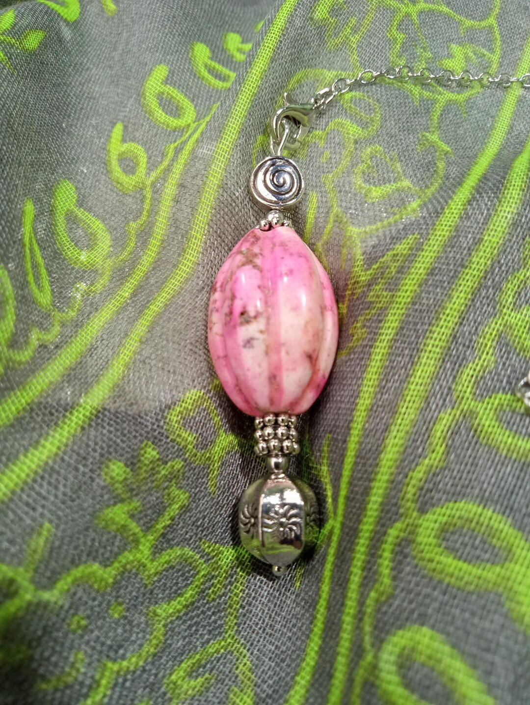 Pendulum - Sun Vortex With Pink Howlite. Handmade & Designed Here ...