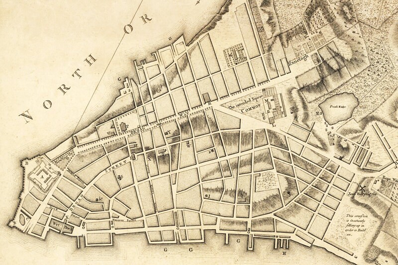 1775 New York Vintage Map Canvas Print - Etsy