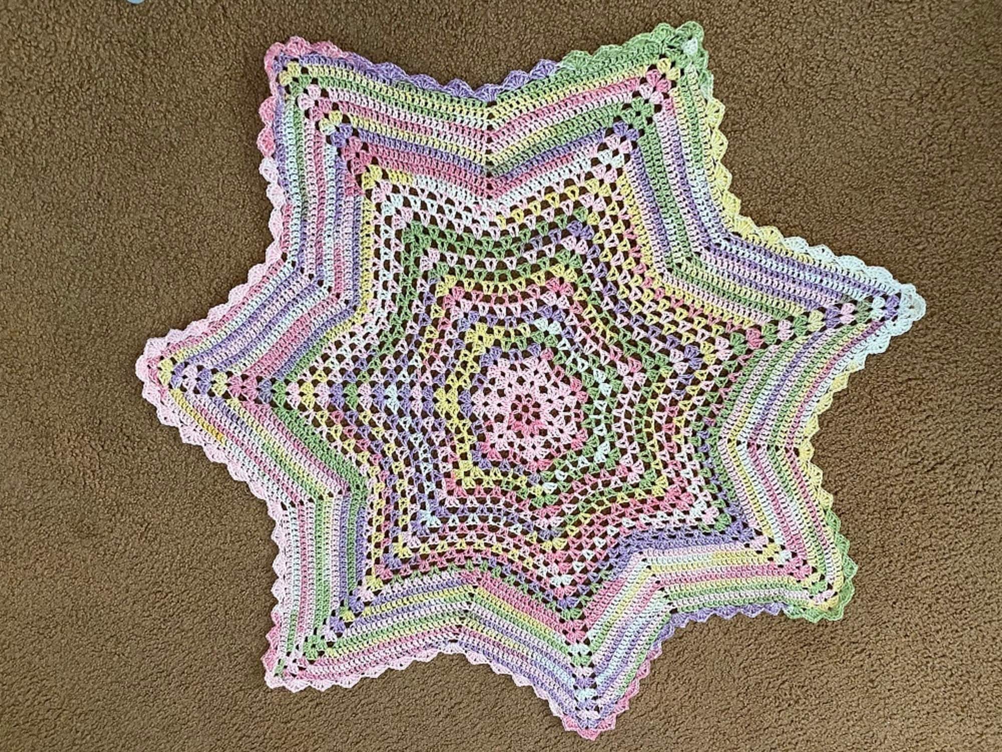 Baby Afghan - Crochet - Star Shaped - Etsy