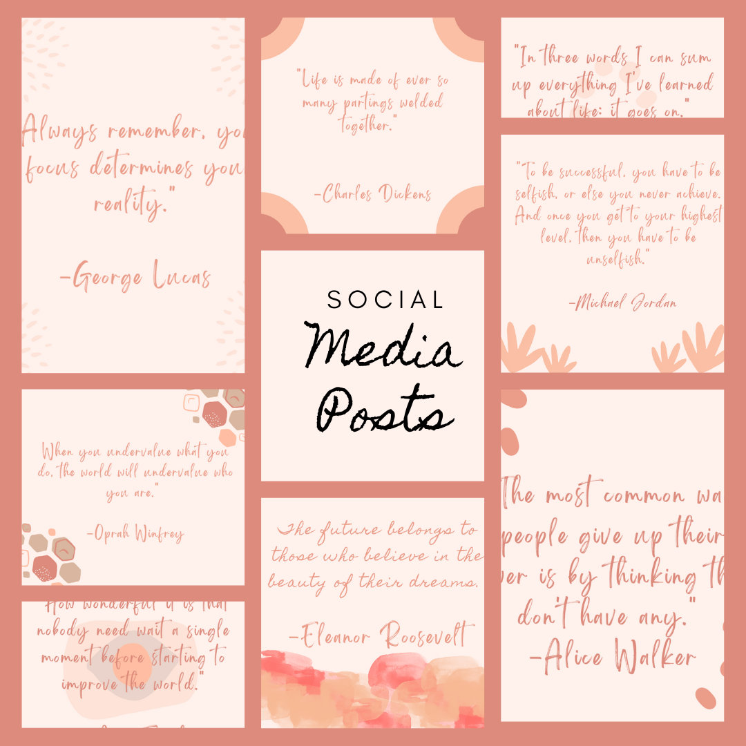 Social Media Quotes Templates for Canva (50 Quotes) - Etsy