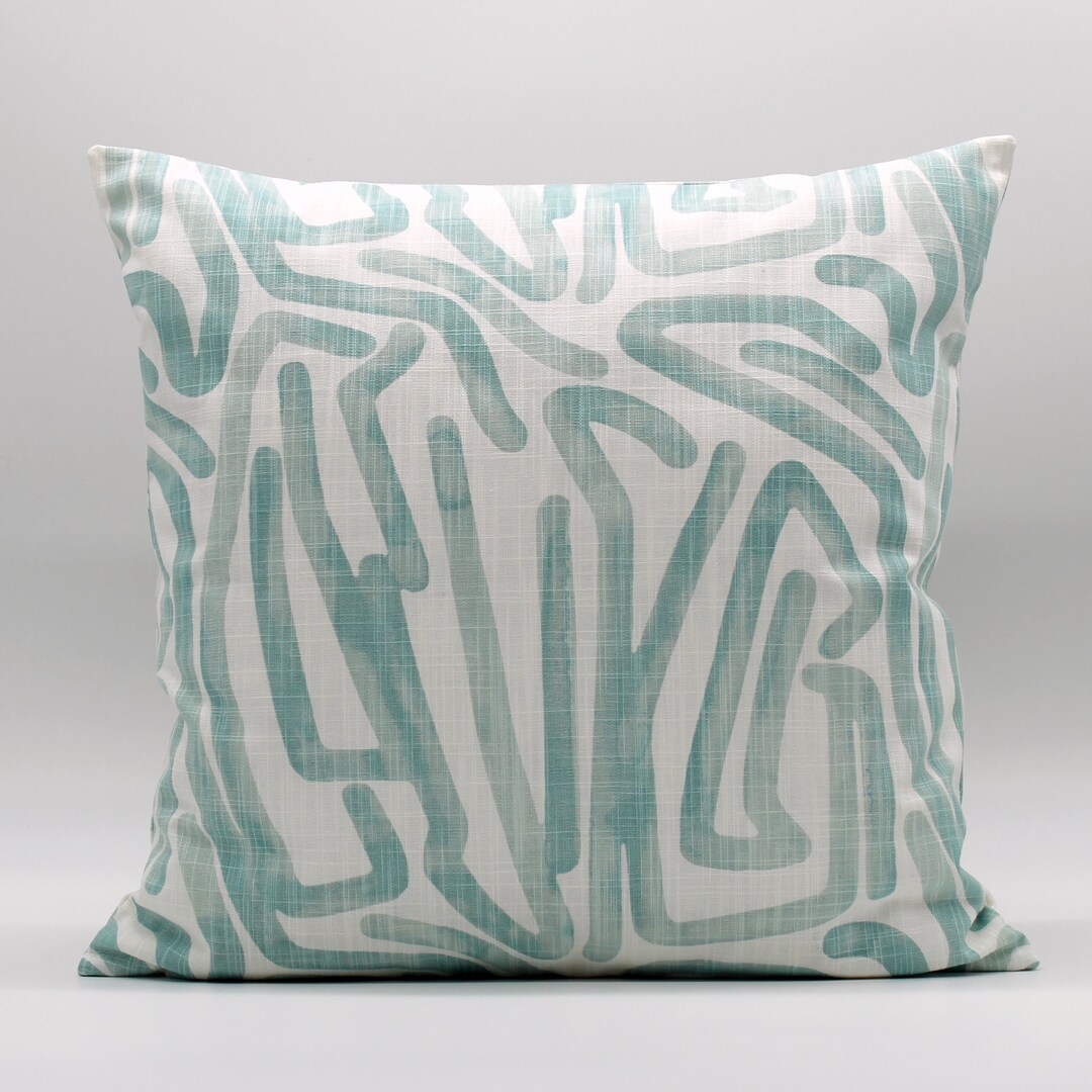 Aqua Throw Pillow Cover, Aqua Home Decor, Spa Green Pillow Cover ...
