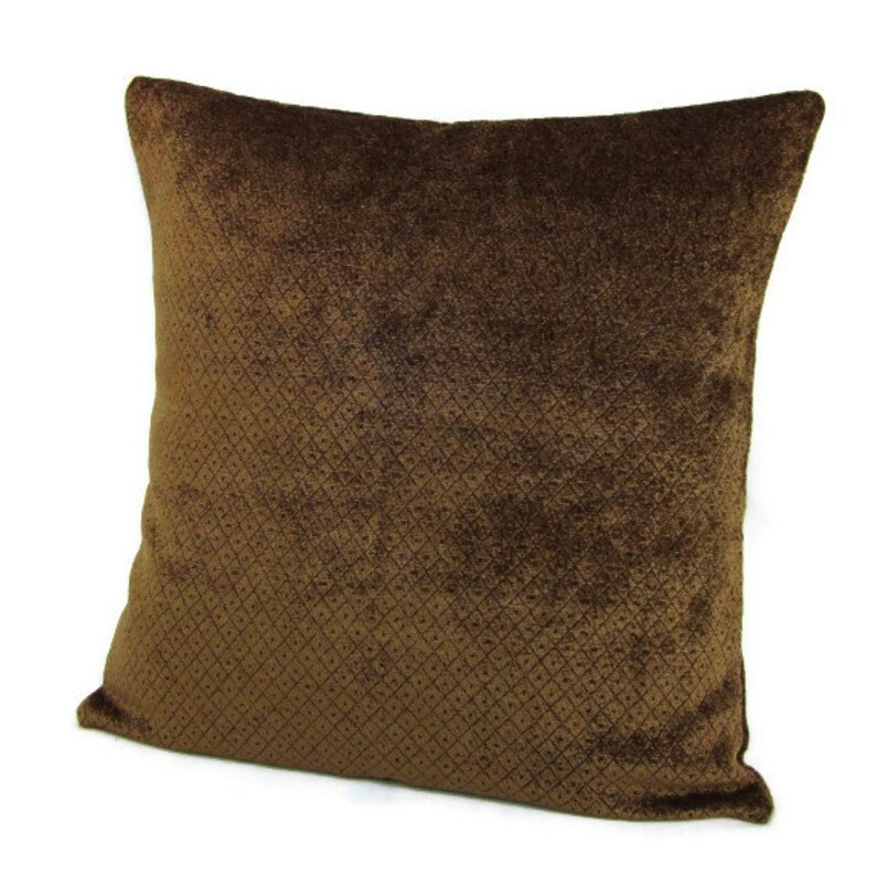 Brown Pillow Cover Solid Brown Pillow Cover Plush Chenille | Etsy