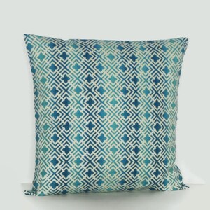 Turquoise Pillow Cover, Turquoise Designer Pillow Cover, Accent Pillow ...