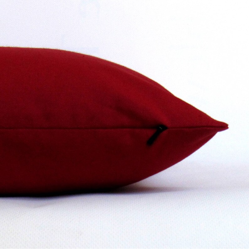 Brick Red Throw Pillow Cover Burgundy Pillow Burgundy Accent - Etsy