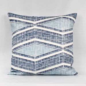 Navy Geometric Pillow Cover, Navy Pillows, Navy Throw Pillows, Navy ...
