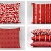 Red Throw Pillow Cover Red Geometric Pillow Red Pillows Red - Etsy