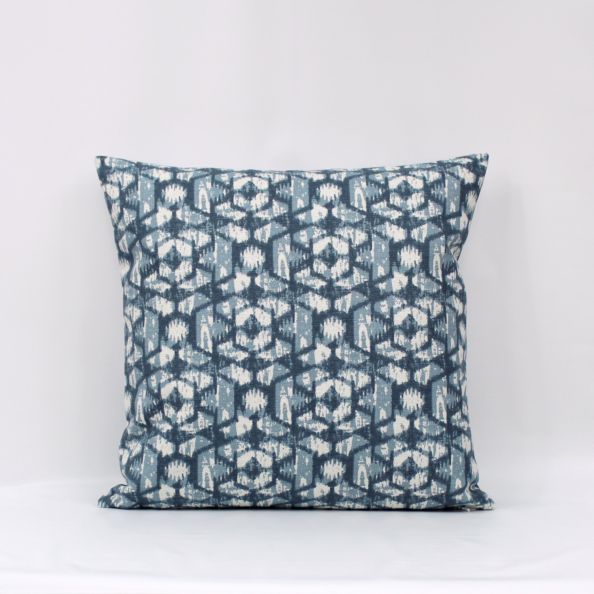 Navy Blue Throw Pillow Cover Blue Geometric Pillow Cover | Etsy