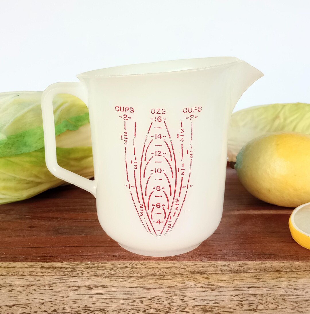 Tupperware Measuring Cup Pour Spout Jug Red 2 Cup 16 Oz 134 - Etsy