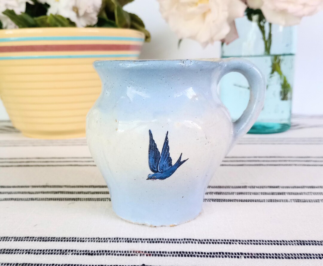 Salt Glaze Shaving Mug Measuring Cup Jug Cup Jug, Antique Pottery ...