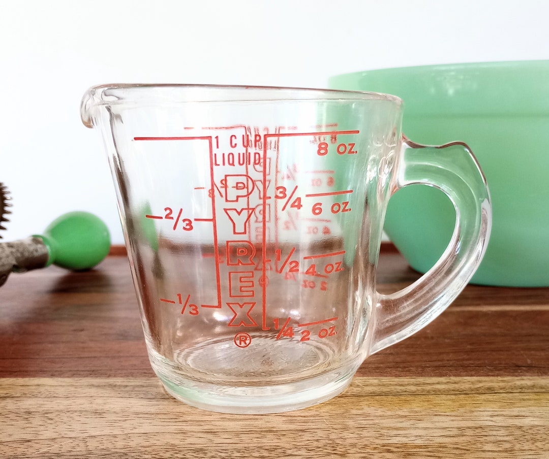 Pyrex Measuring Cup Pour Spout With Handle, 1 Cup, 8 Ounce, D Handle ...