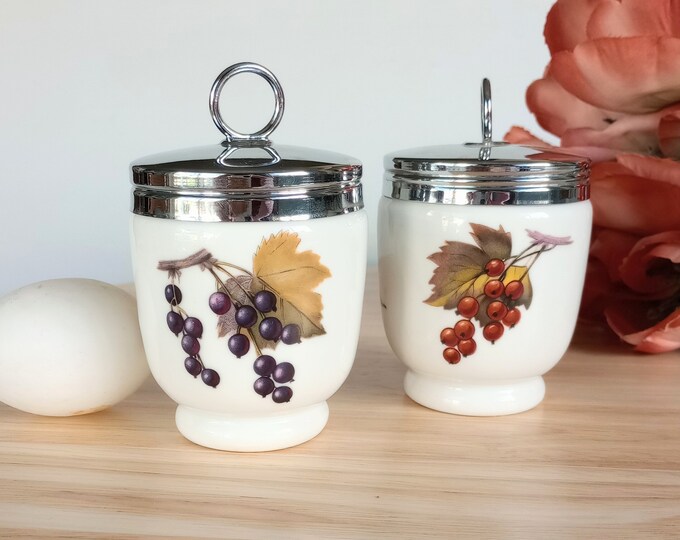 Royal Worcester Egg Coddler Evesham King Size Poacher, Black OR Red ...