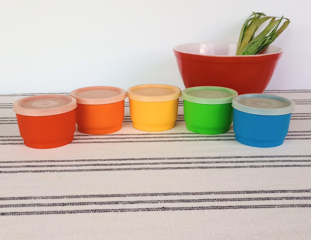 Tupperware Snack Cups Travel Size Sauce Storage Containers With Lids ...