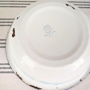 Large Enamelware Bowl Basin, Flower Pattern Enamel Ware, Farmhouse ...