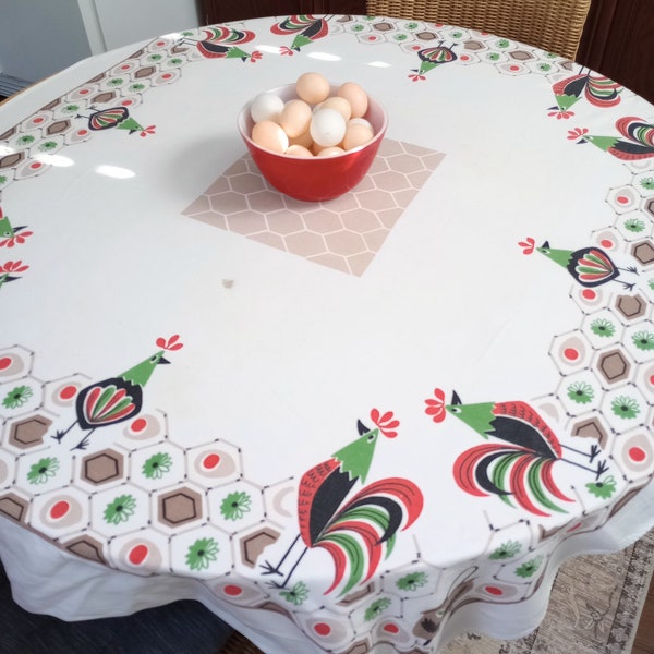 Rooster Table Cloth - Etsy