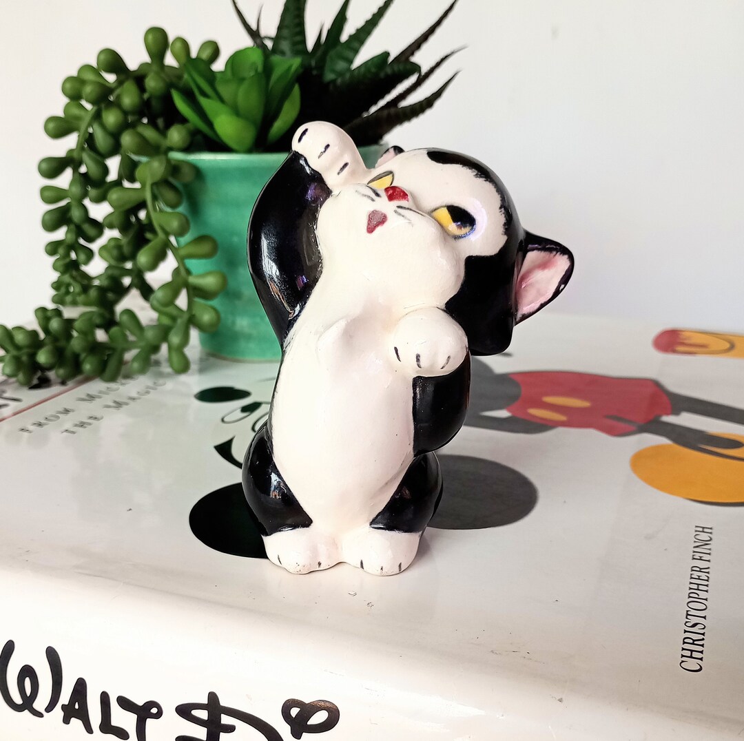Pinocchio Figaro Cat Figurine, Geppetto Pottery Disneyana Brayton ...