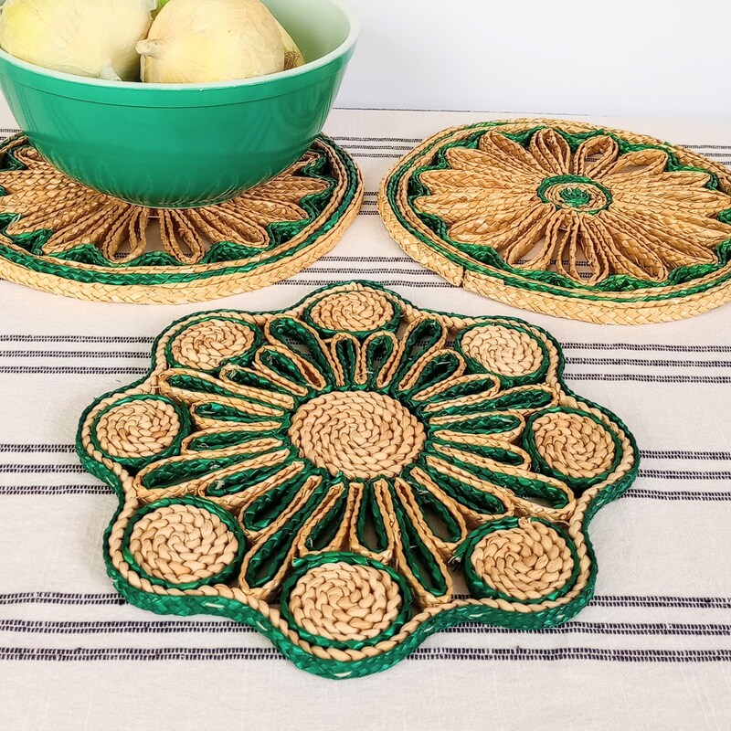 Straw Trivets - Etsy