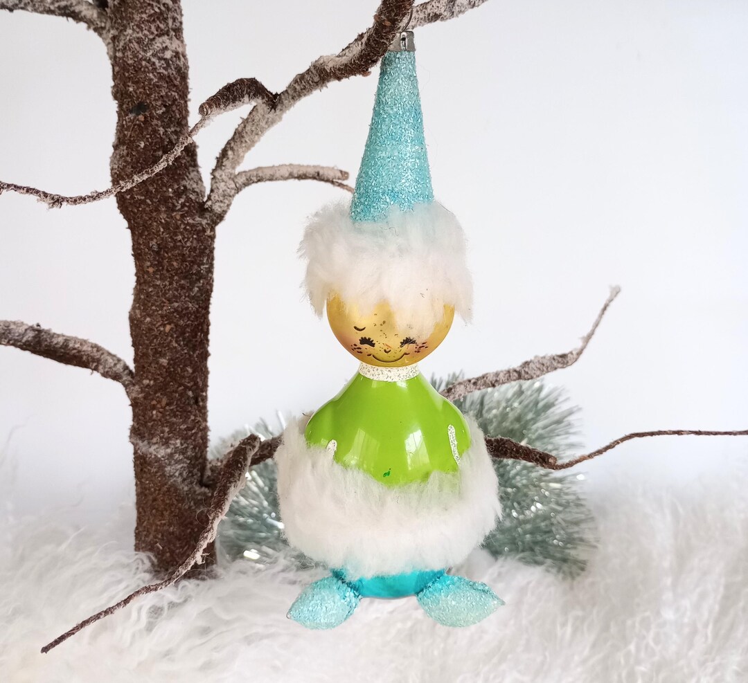 De Carlini Eskimo Christmas Ornament, Pixie Elf Figural Blown Glass - Etsy