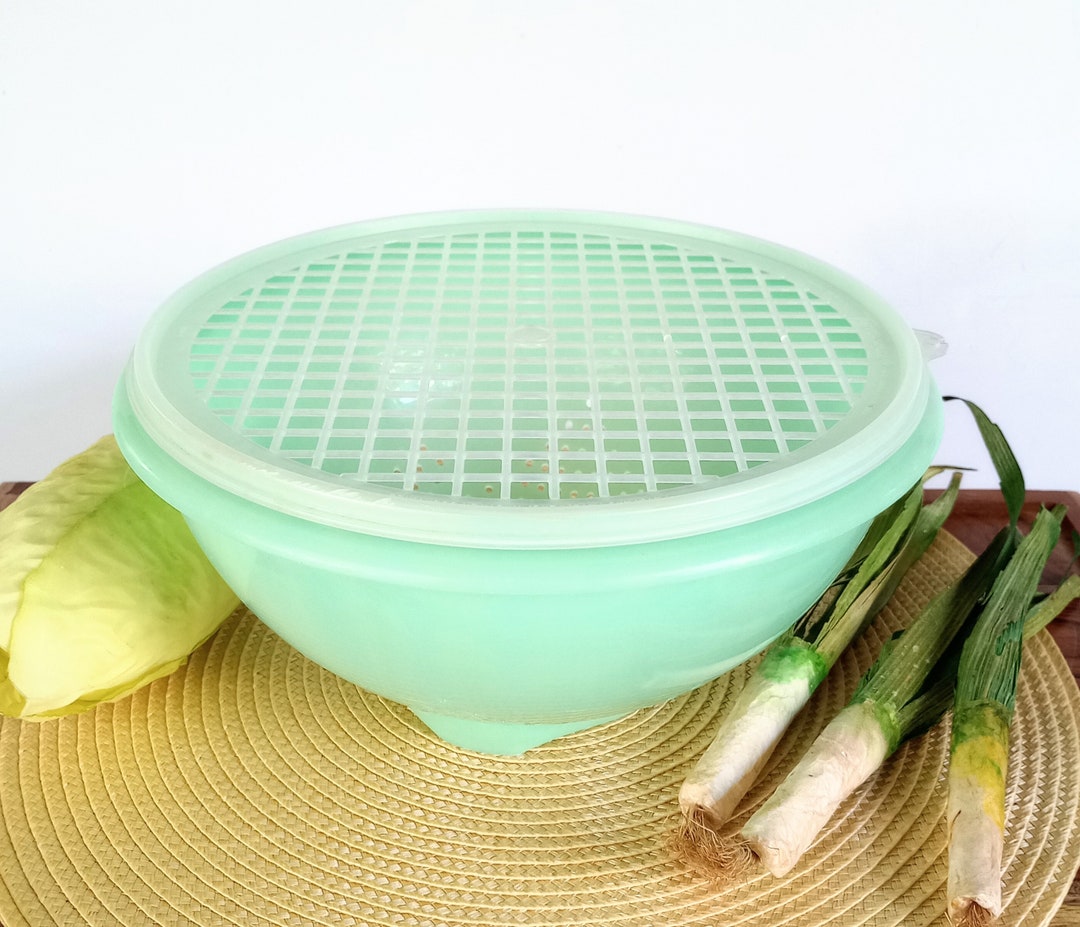 Tupperware Colander Strainer Tupper Ware Jade Green With Lid 339 - Etsy