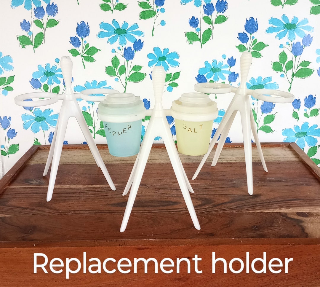 Tupperware Salt Pepper Shaker Holder Replacement Atomic Tripod Space ...