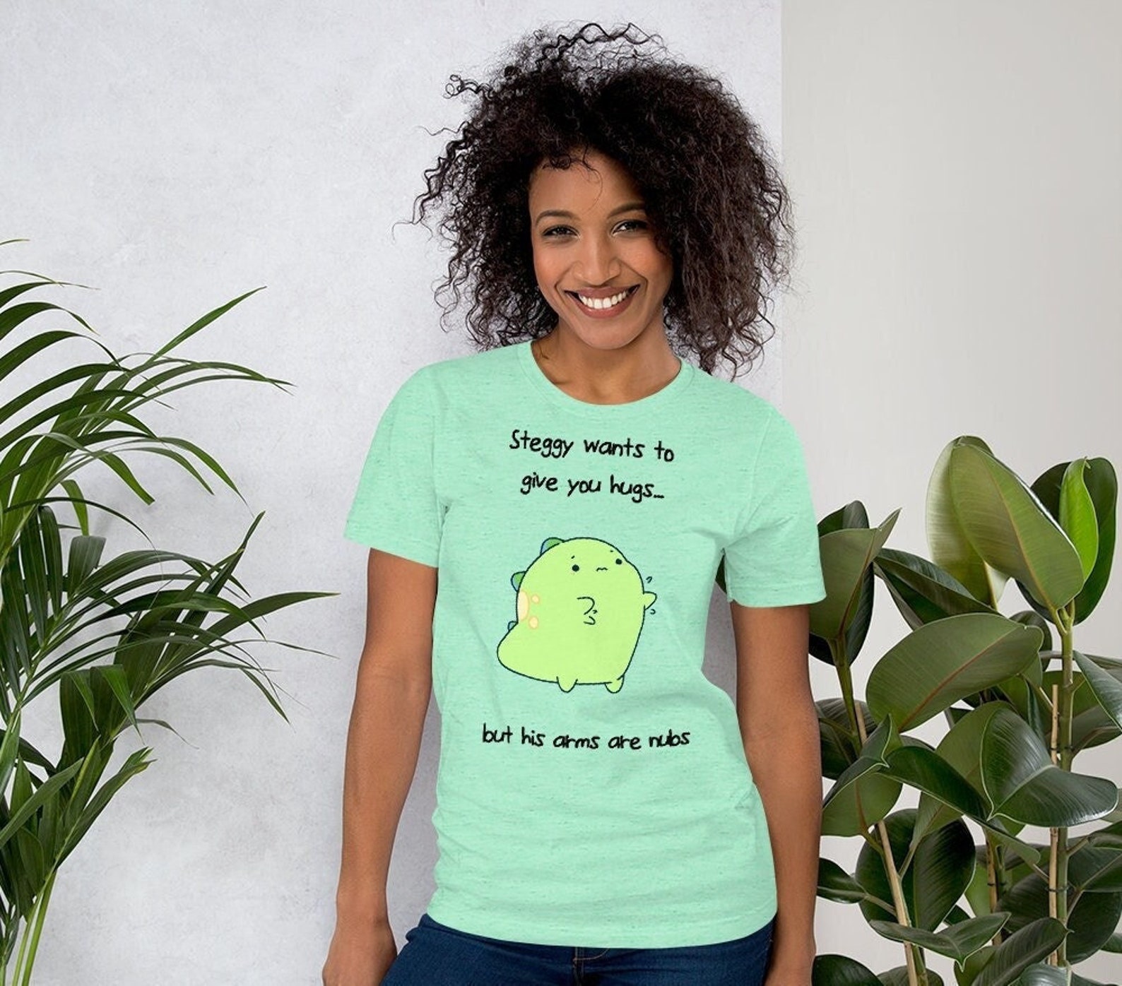 Funny Stegosaurus T-shirt • 'steggy Wants Hugs' Graphic Tee - Etsy
