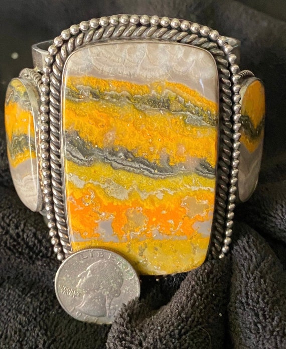 263 gram Pueblo signed Vintage SW Jasper Sterling Si… - Gem