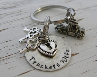 Semi truck keychain | Etsy